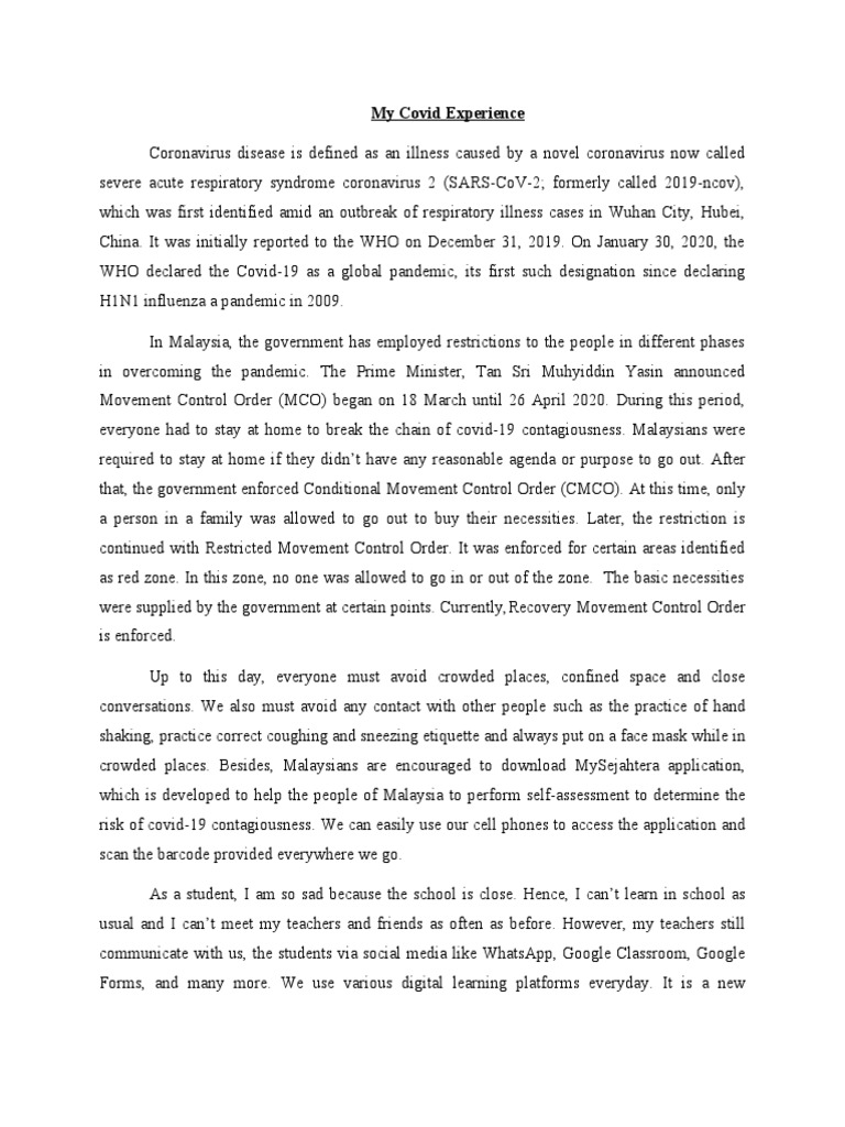 Essay On Covid - 19 | PDF | Viral Respiratory Tract Infections | Epidemics