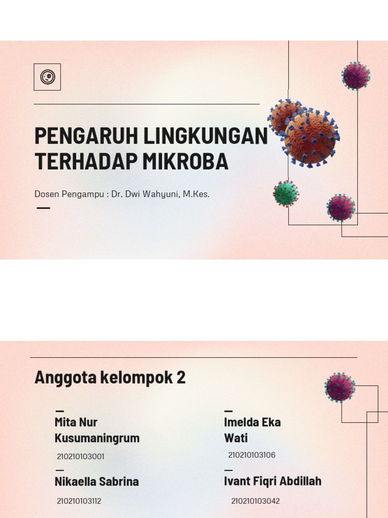 Kelompok 2 Pengaruh Lingkungan Terhadap Pertumbuhan Mikroba PDF | PDF | Sains & Matematika ...