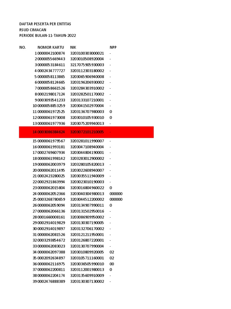 LAMPIRAN DATA PEGAWAI BPJS | PDF