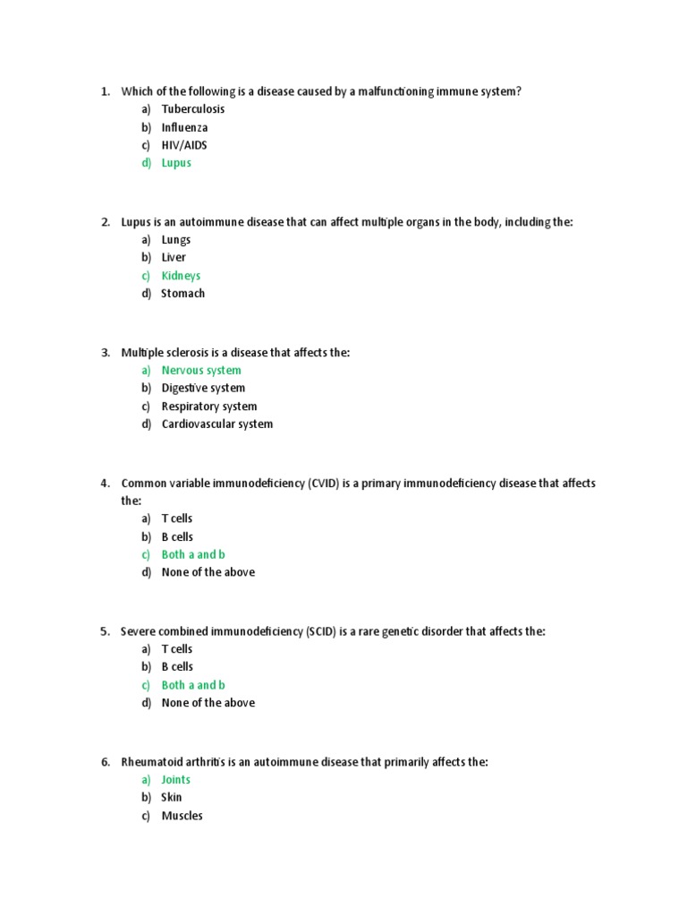 SCID and Autoimmune Disease Overview | PDF