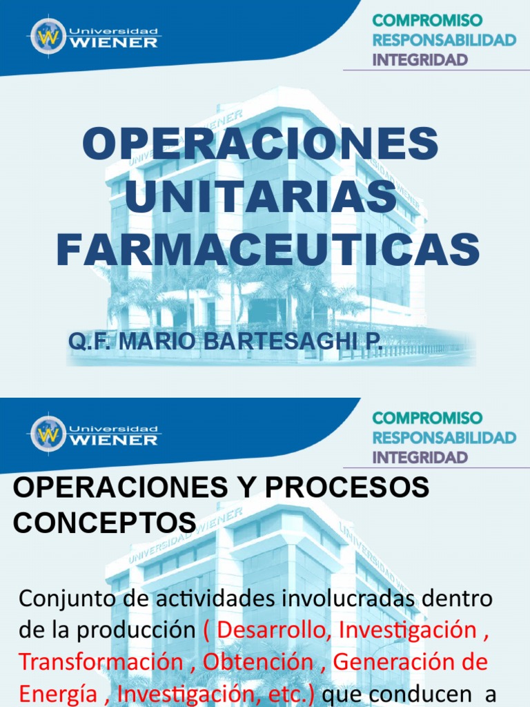 Clase 2 Operaciones Unitarias Farmaceuticas | PDF | Humedad | Absorción ...
