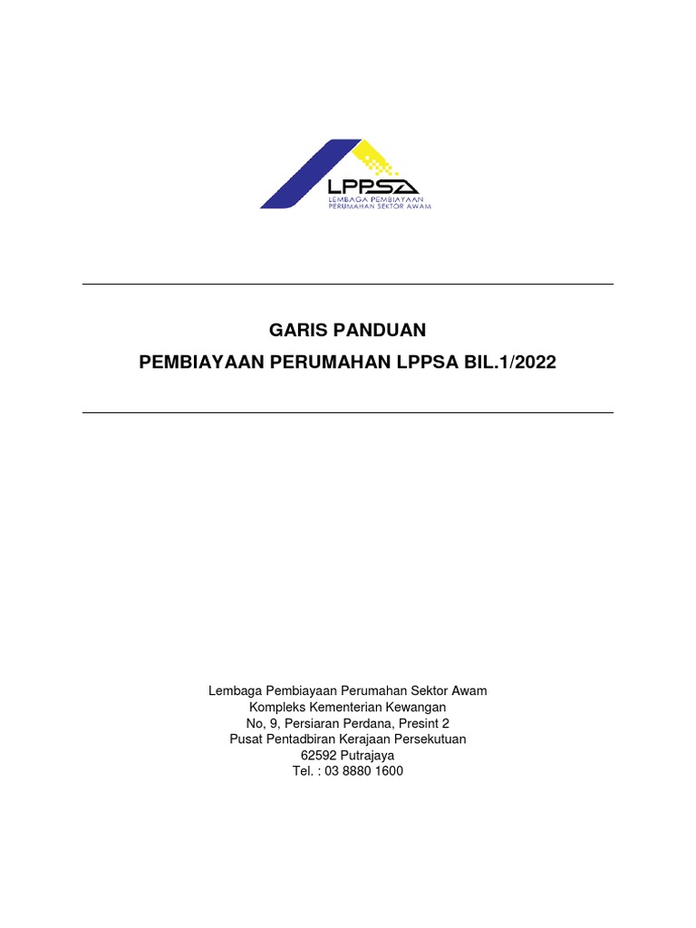 Garis Panduan Pembiayaan Perumahan LPPSA Bil. 1-2022 v2 | PDF