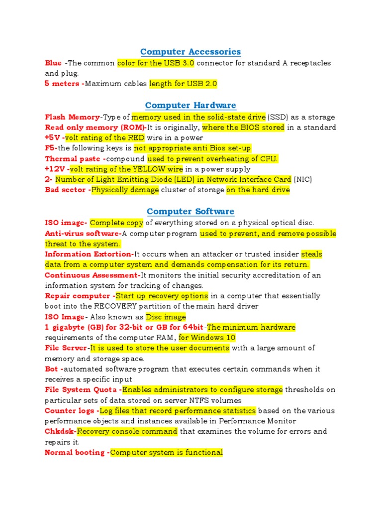 Topic in Computer Repair A B | PDF