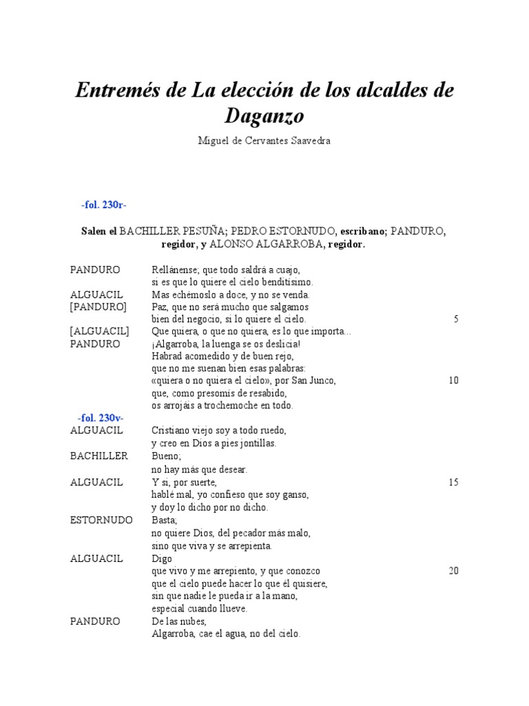 La Eleccion de Los Alcaldes de Daganzo | PDF