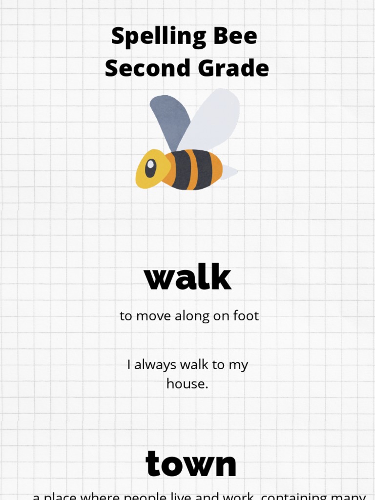 Second Grade Spelling Bee | PDF