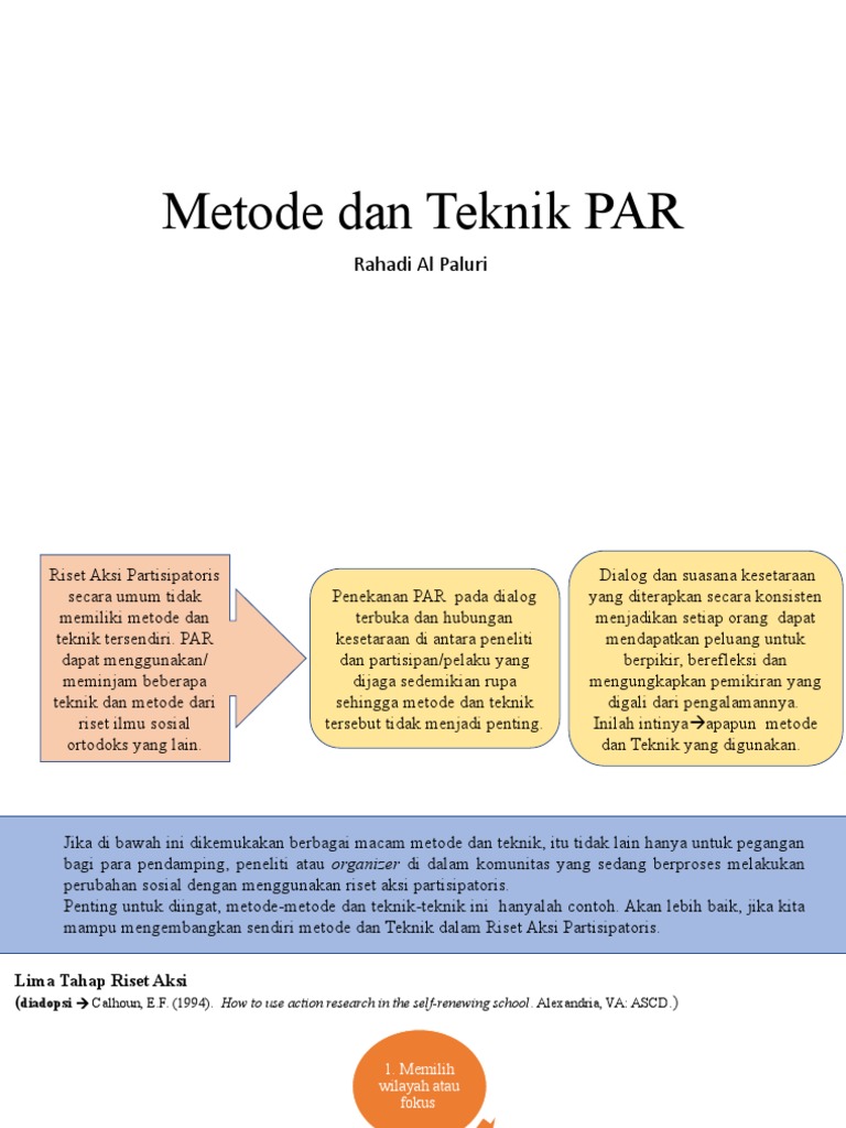 PAR - METODE Dan TEKNIK PAR | PDF | Karier & Perkembangan | Komputer