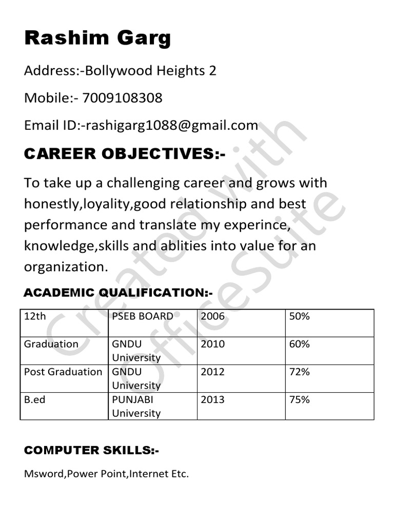 Rashim CV PDF | PDF