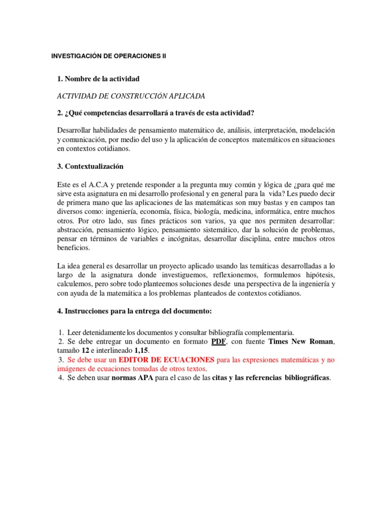 Investigacion de Operaciones II | PDF