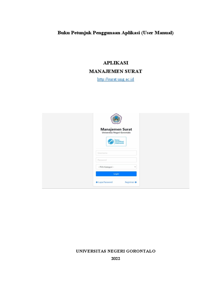 Buku Petunjuk Penggunaan Aplikasi | PDF