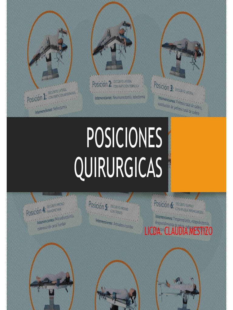 Guía de Posiciones Quirúrgicas y Seguridad | PDF | Peritoneo | Abdomen