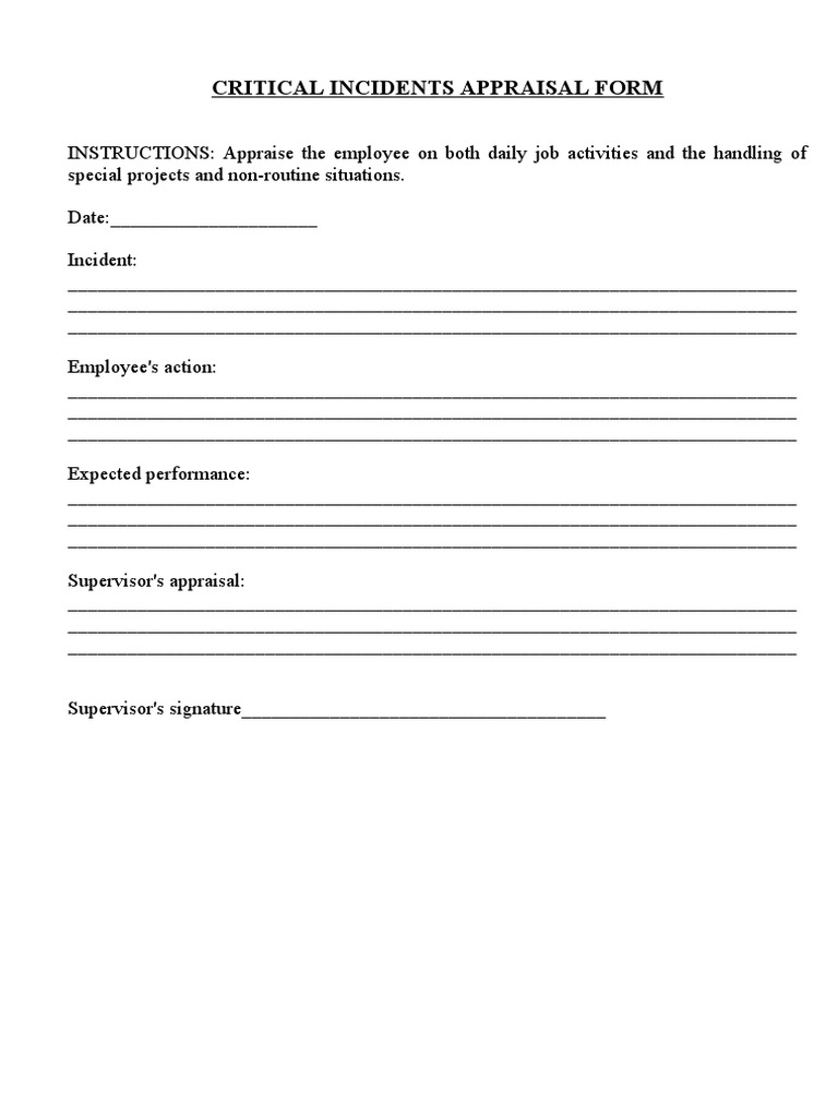 Performance Appraisal Form | PDF | Performance Appraisal | Psychology