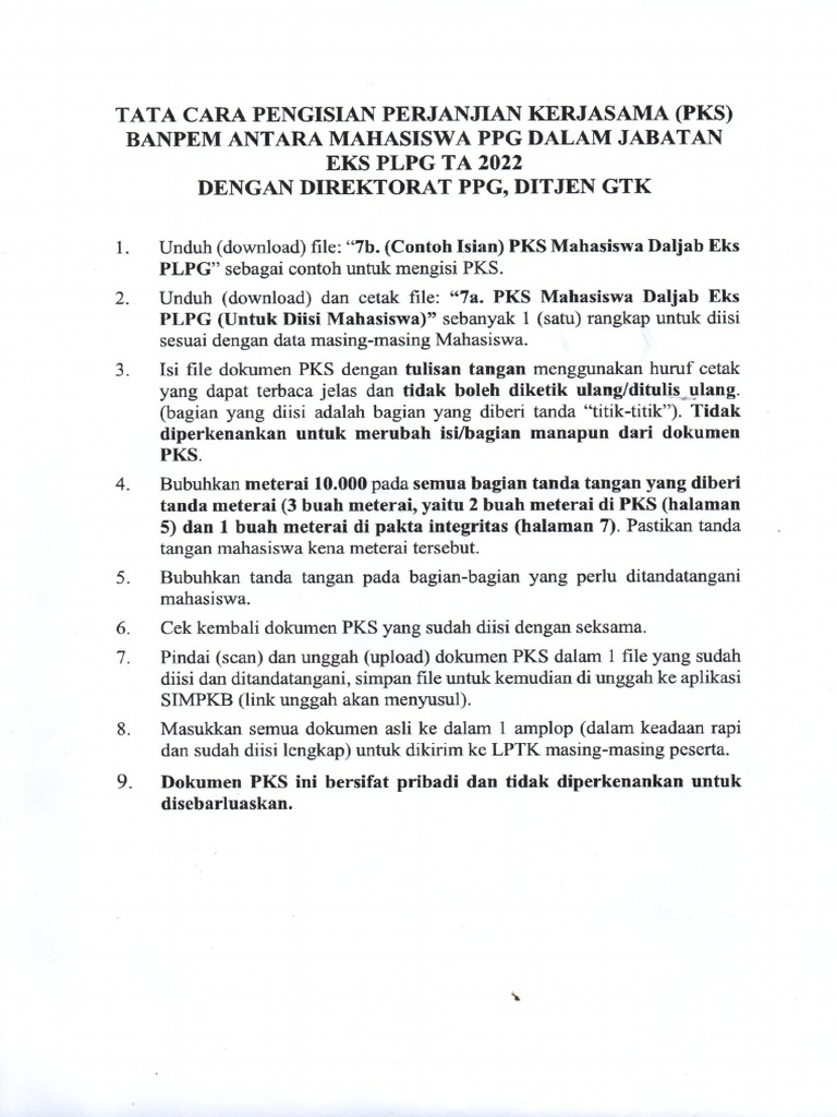 Dokumen PKS Rukmawati | PDF