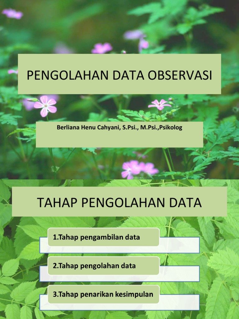 Pengolahan dan Analisis Data Observasi | PDF