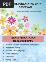 Teknik Observasi: Time dan Event Sampling | PDF