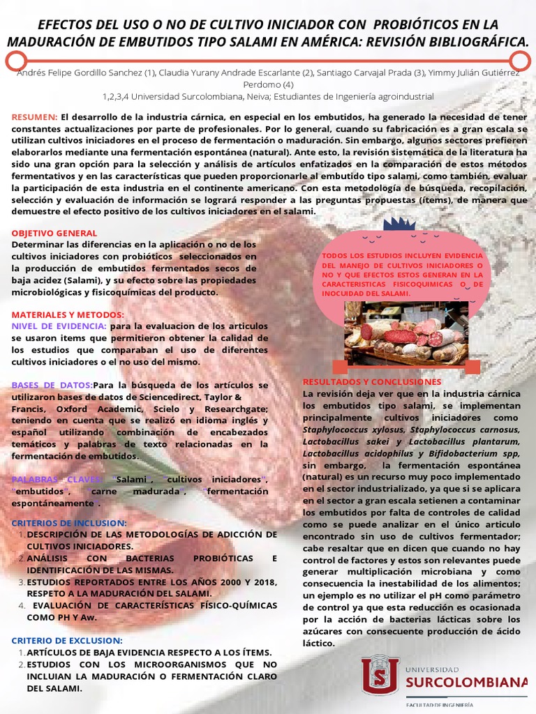 Poster RSL Salami | PDF | Fermentación