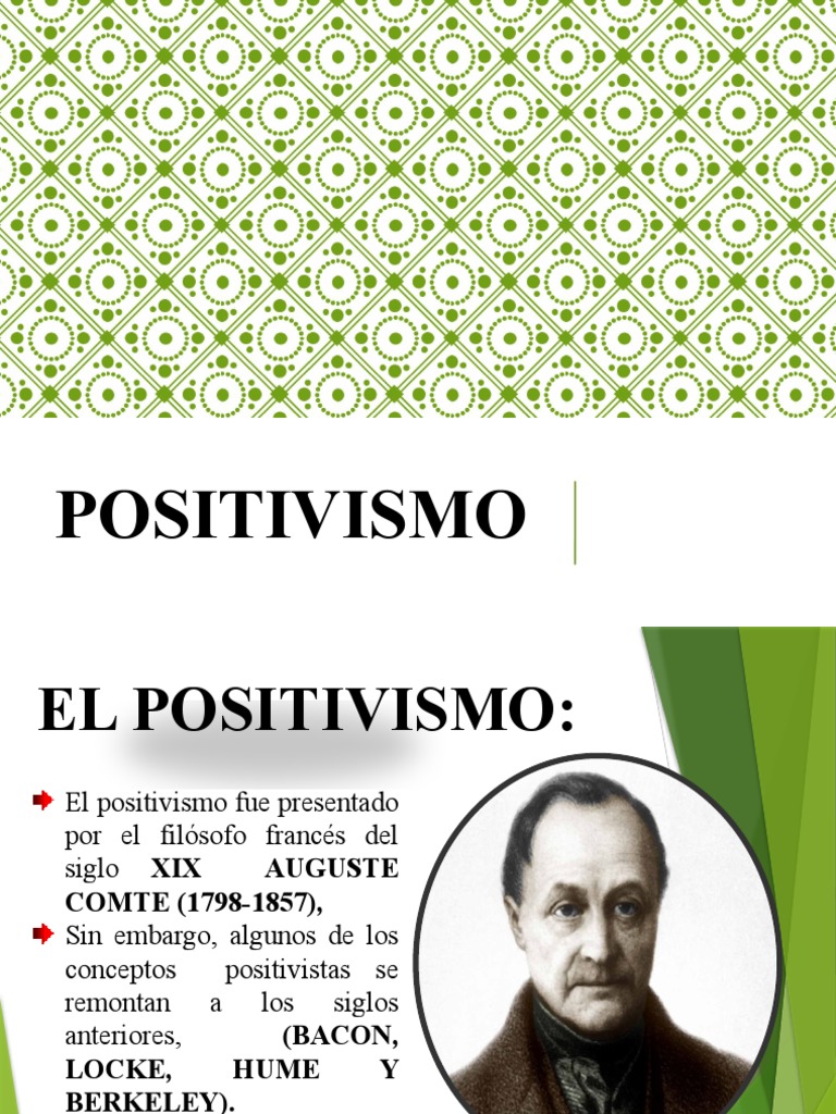 Presentacion DEL POSITIVISMO | PDF | Positivismo | Movimientos filosóficos