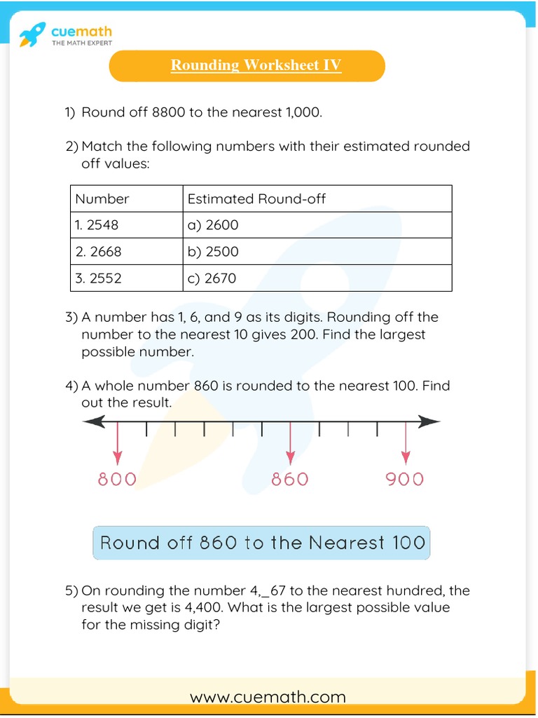 Rounding Worksheets - Worksheet 4 PDF | PDF
