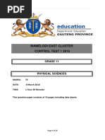 Grade 11 Topic Test Vectors Feb 2023 | PDF | Force | Euclidean Vector
