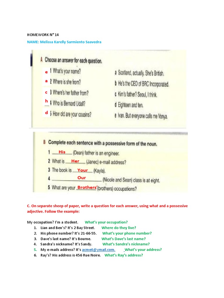 Homework On Formulating Questions Pdf