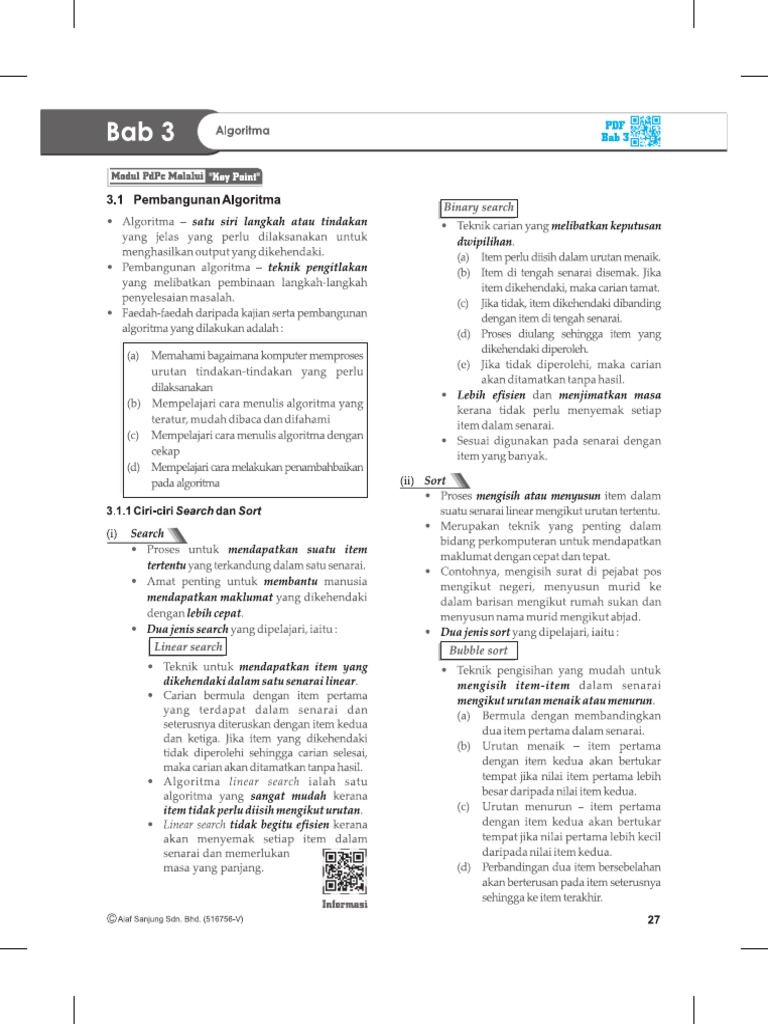 Bab 3 Algoritma | PDF