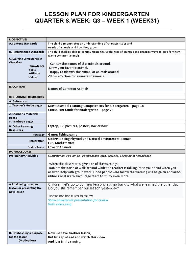 2nd-COT-Lesson-Plan-Q4-Week 1 FINAL | PDF | Learning | Cognition