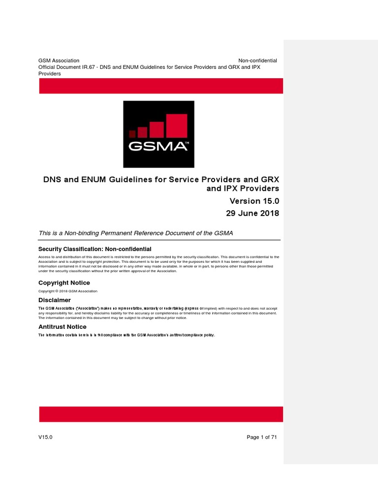 DNS and ENUM Guidelines For Service Providers | PDF | Domain Name System | Ip Multimedia Subsystem