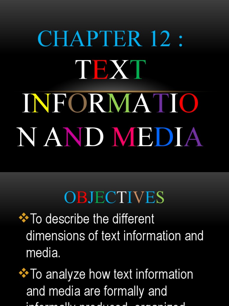 12 Text Information and Media | PDF | Information | Hashtag