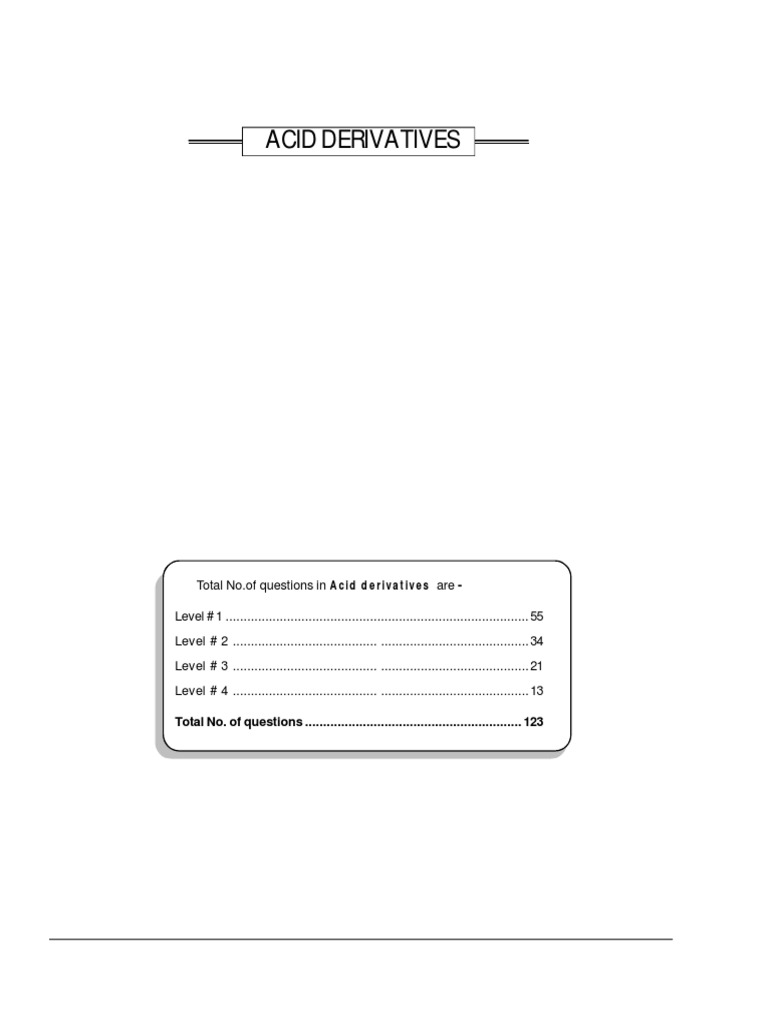 03 - Acid Derivatives (Level) Module-5 | PDF | Ester | Acetic Acid