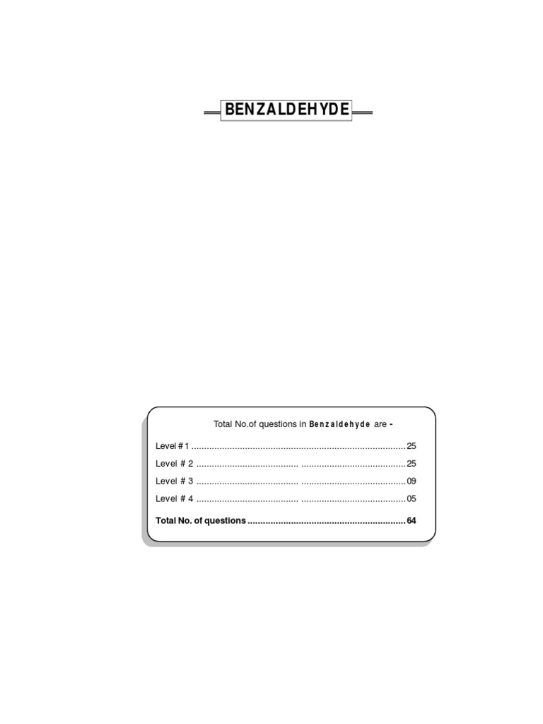04 - Benzaldehyde (Level) Module-5 | PDF | Aldehyde | Functional Group