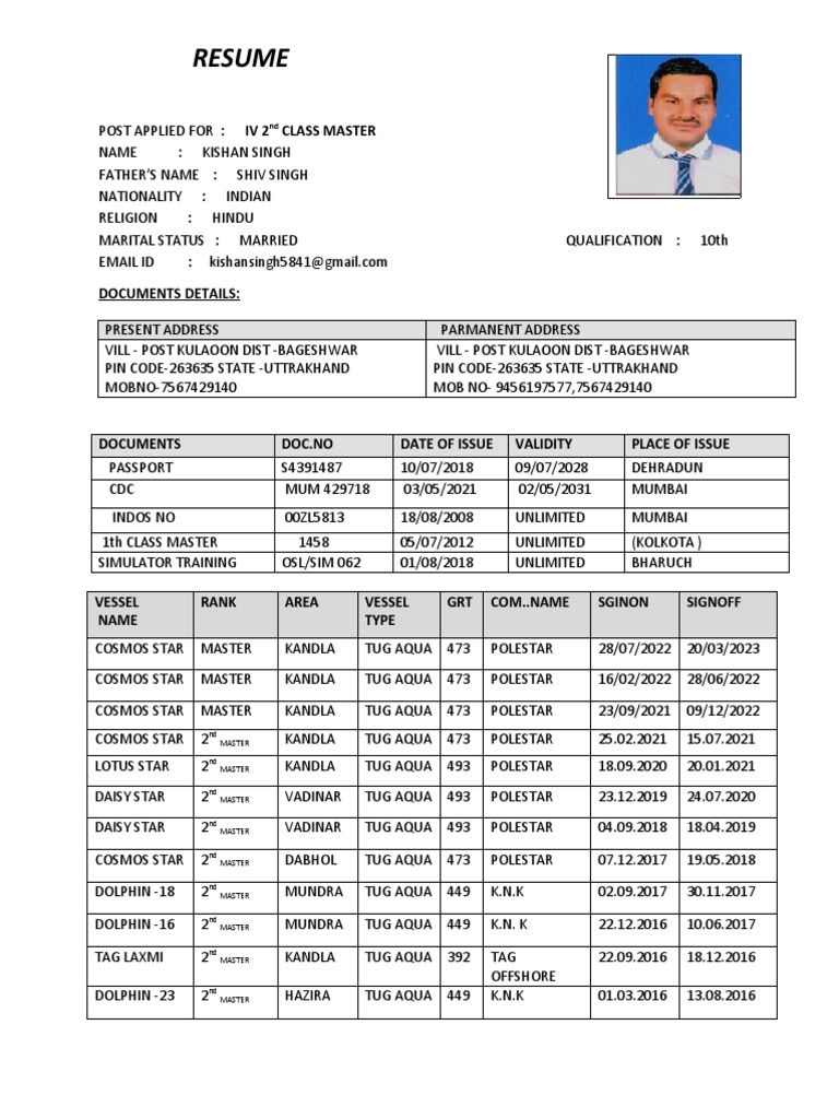 Kishan Singh Resume | PDF