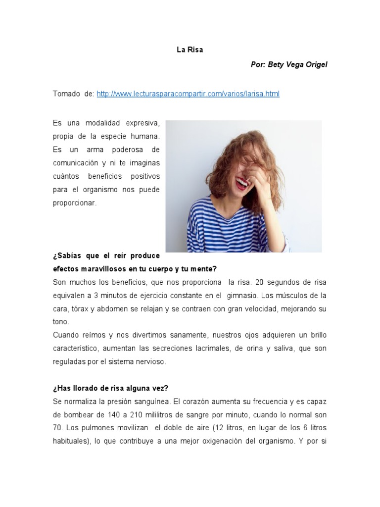 Actividad 3 Texto La Risa | PDF | La risa