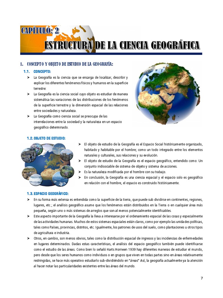 Cap. 02 Estructura de La Ciencia Geografica 2017 | PDF