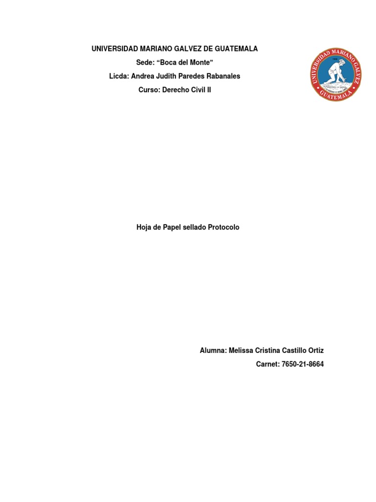 Papel Sellado Protocolo | PDF