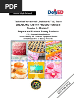 TVL He Shs BPP q2 Module-1 Lesson-2 Week 1 | PDF | Cakes | Baking