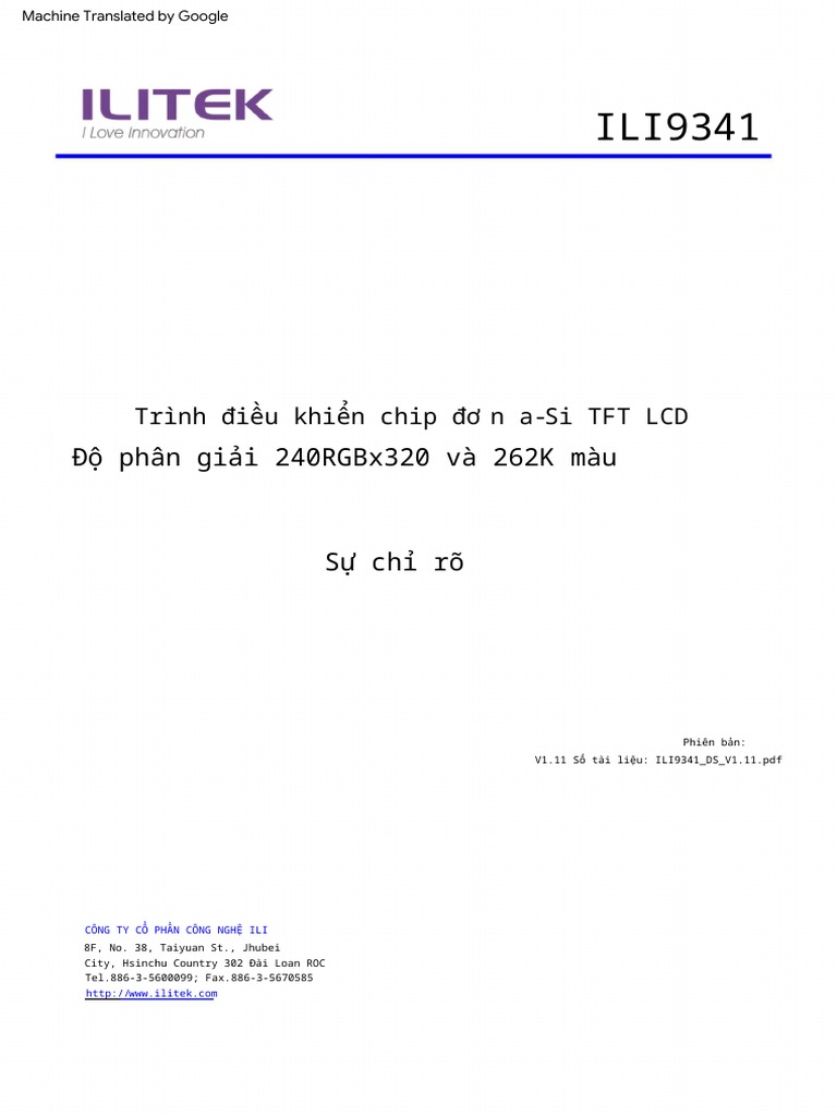 Ili9341 PDF | PDF