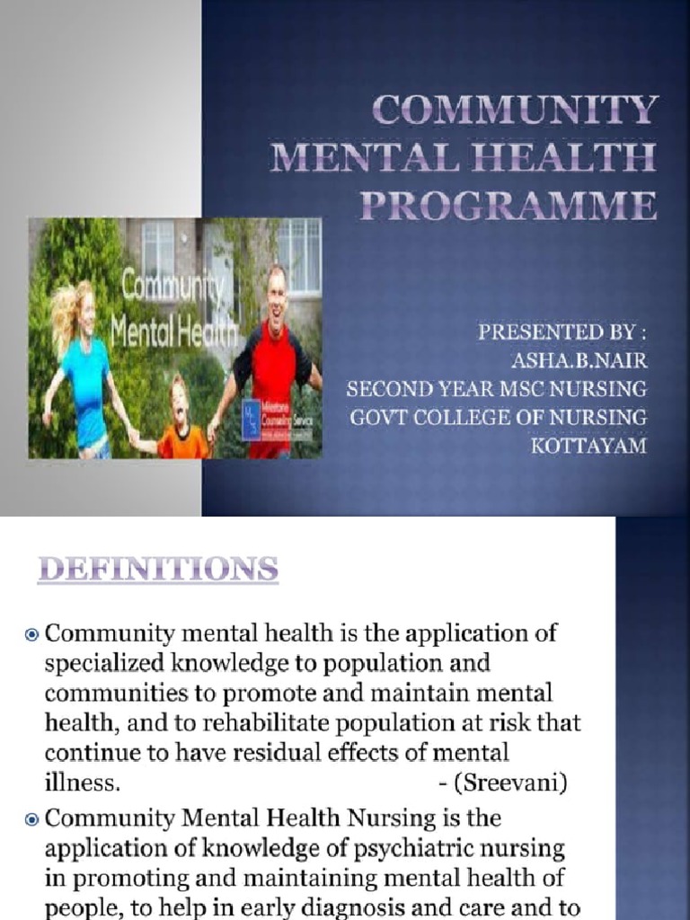 Mental Health Programme PDF | PDF