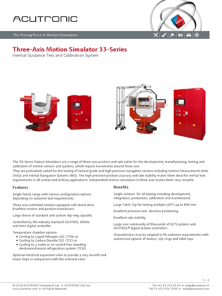 Datasheet 33-Series 3-Axis Tables Web A4 06 PDF | PDF | Inertial ...