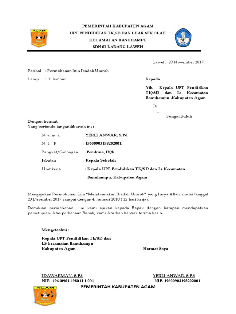 Surat Izin Umrah | PDF