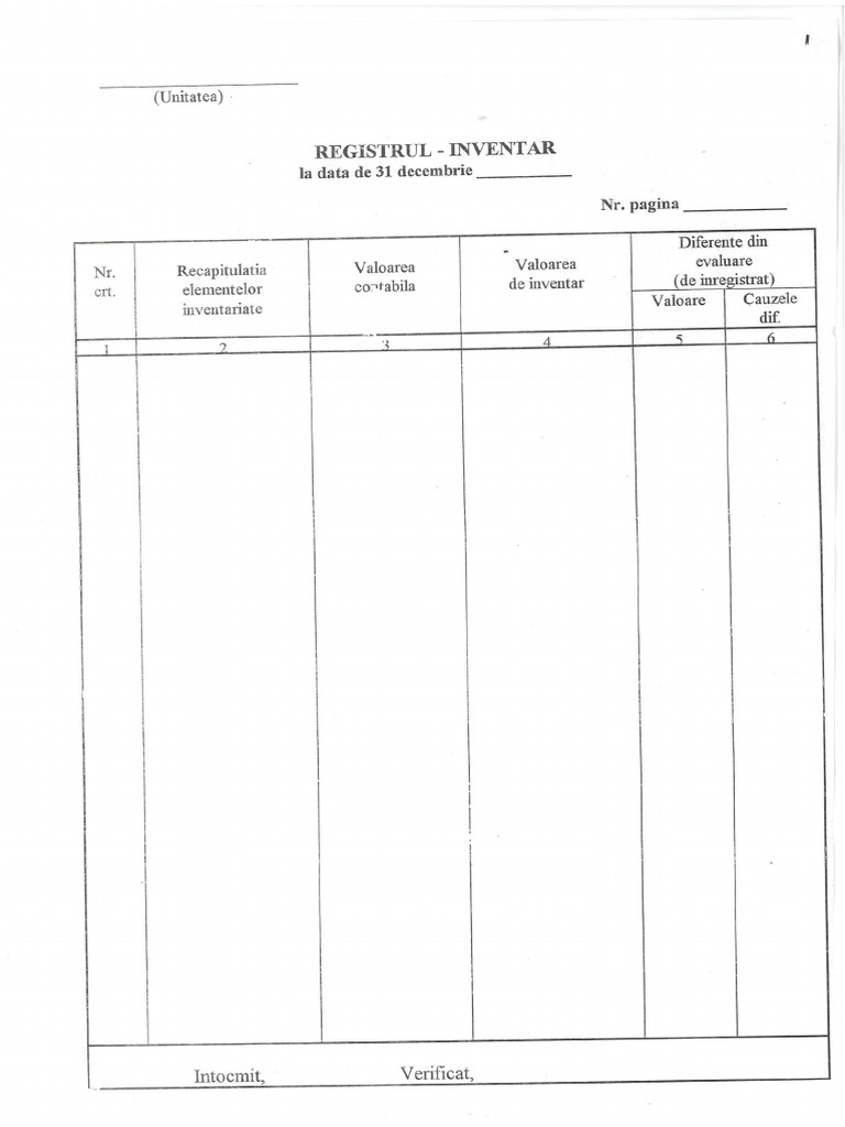10. Model Registru inventar | PDF
