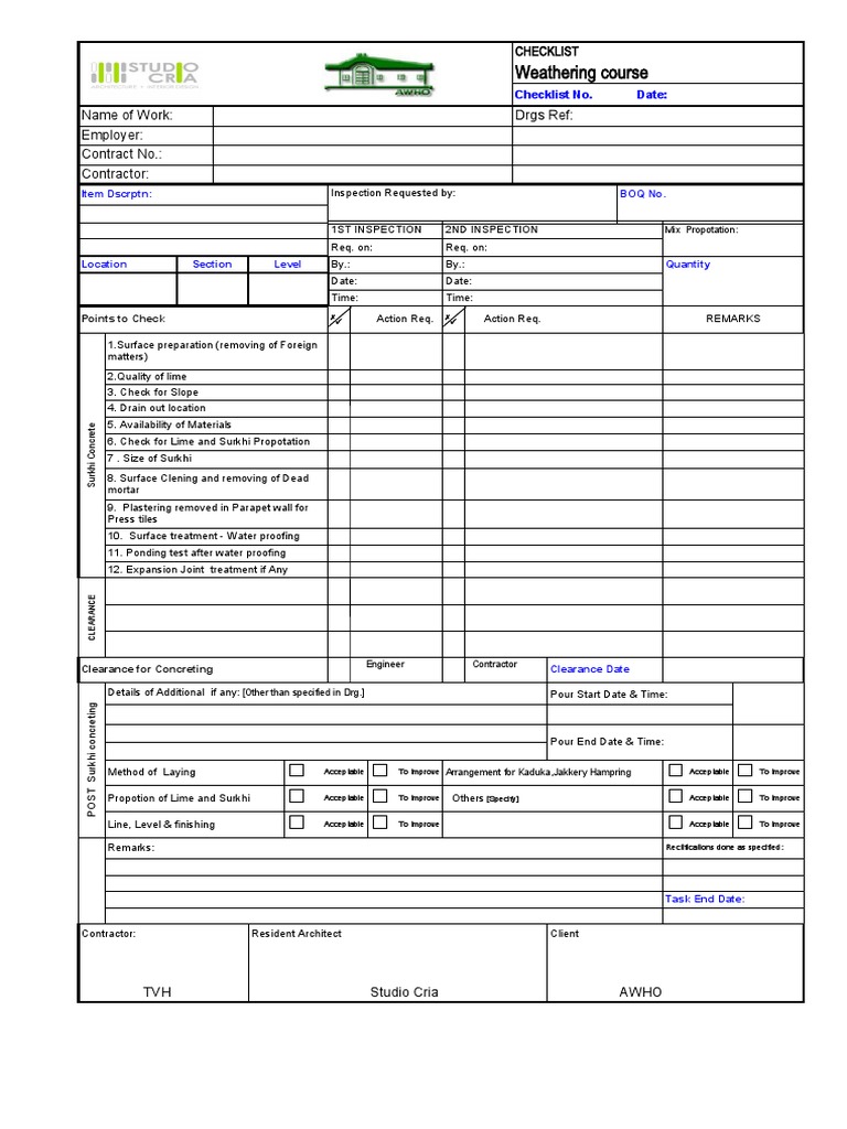 Checklist For Weathering Course - Brick Jelly | PDF | Mortar (Masonry ...