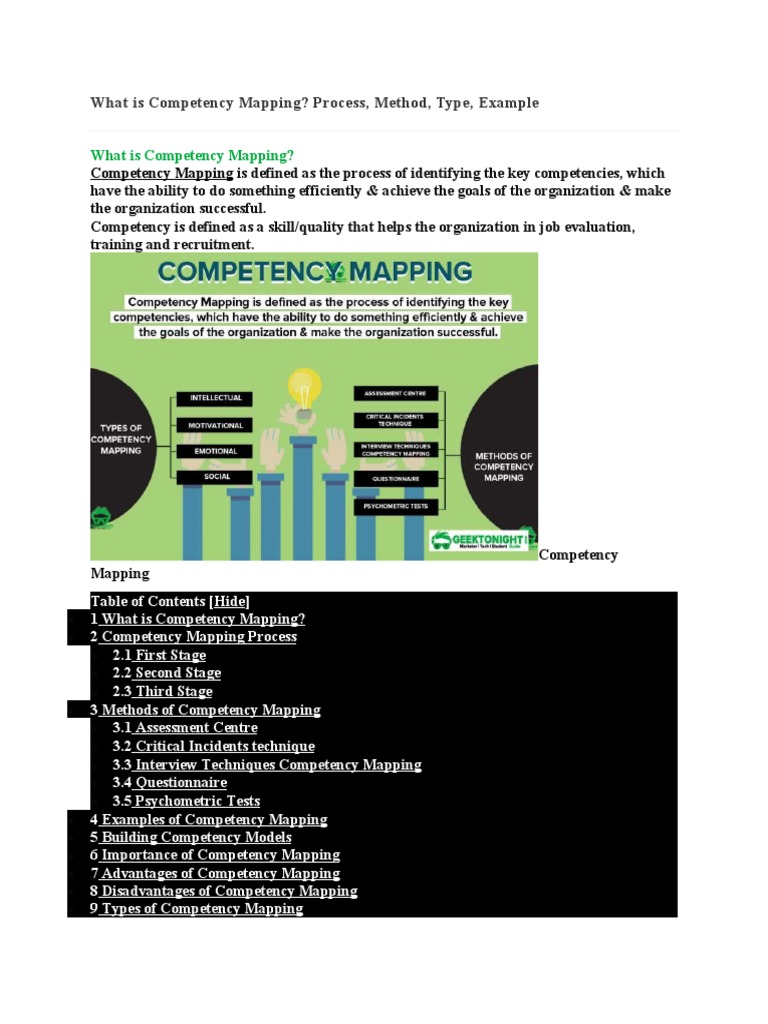 Competency Mapping Process, Method, Type, Example | PDF | Competence ... Competency Mapping Process, Method, Type, Example | PDF | Competence ...