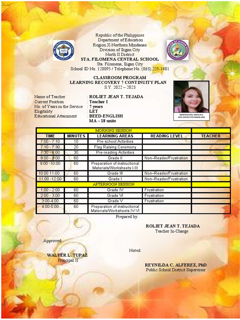 Class Program LRCP | PDF