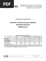 OREAS 600b Certified Analysis Report | PDF | P Value | Standard Deviation