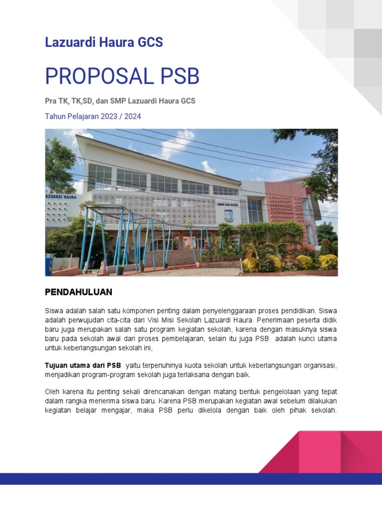 Proposal PSB 2023-2024 | PDF