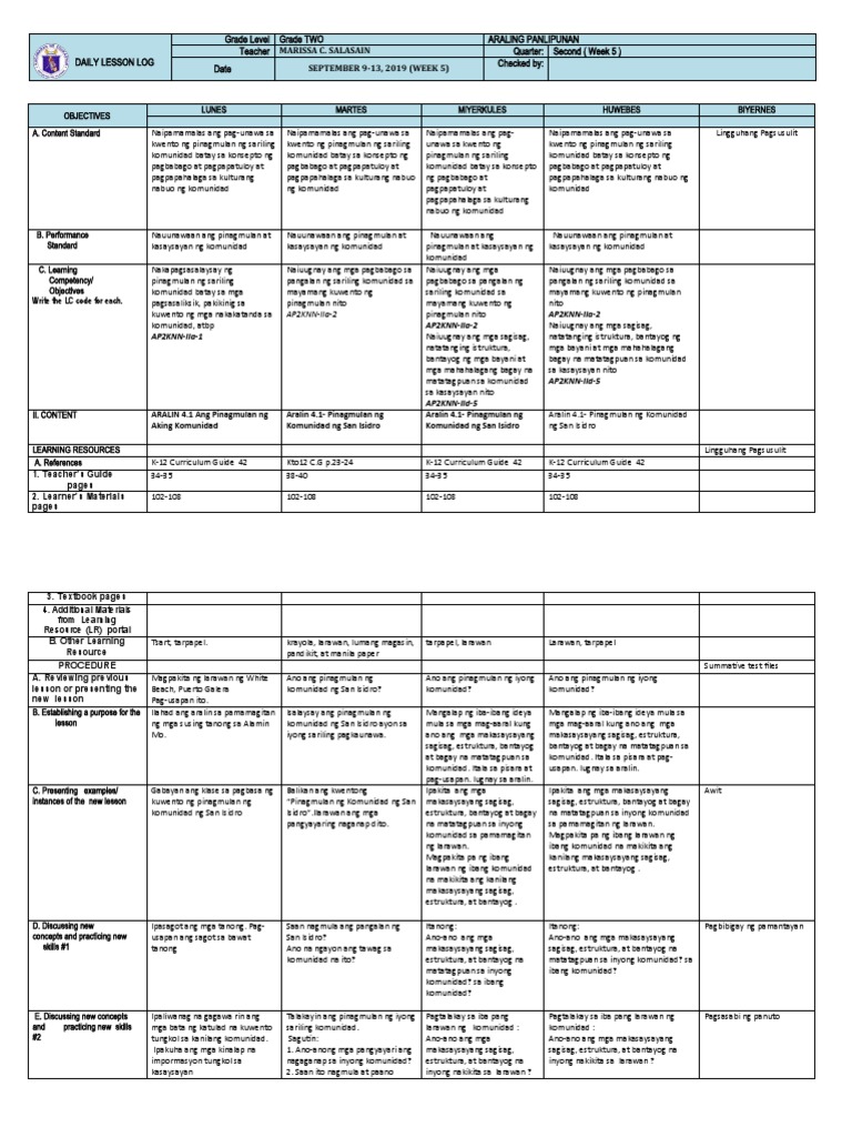 AP 2 DLL Q2 Week 5 | PDF