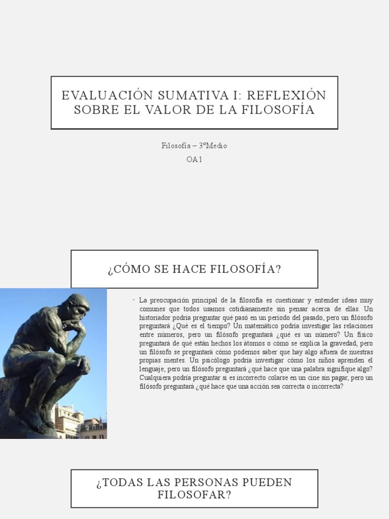 Reflexión Sobre El Valor de La Filosofía | PDF | Pensamiento | Verdad