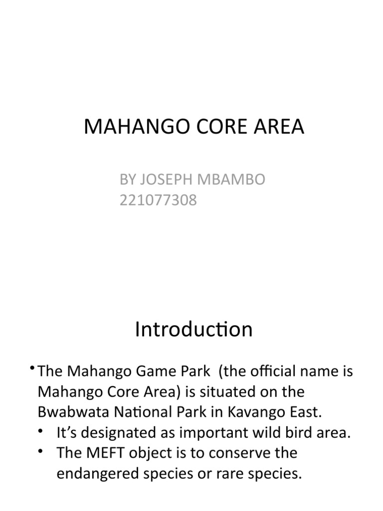 Mahango Core Area | PDF | Organisms | Natural Environment
