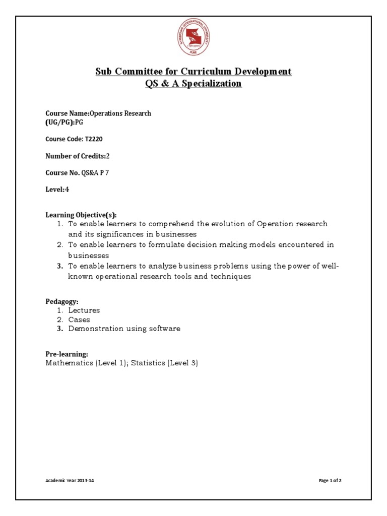 T2220-Operation Research | PDF | Operations Research | Monte Carlo Method