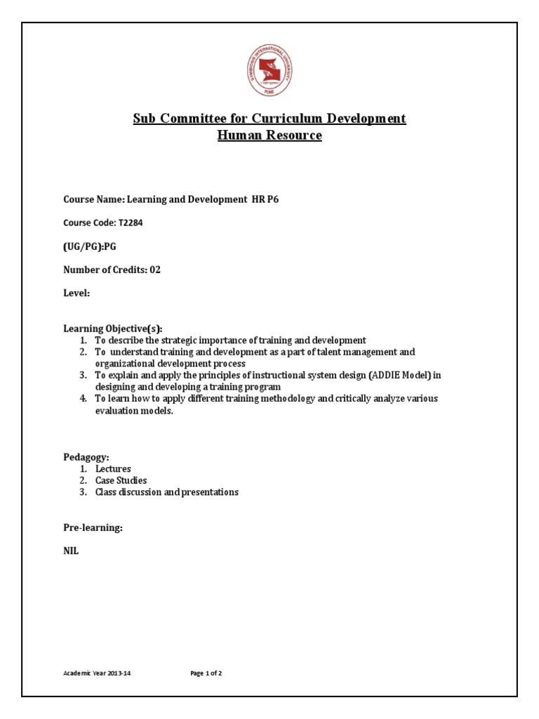 T2284-Learning and Development | PDF | Learning | Behavior Modification