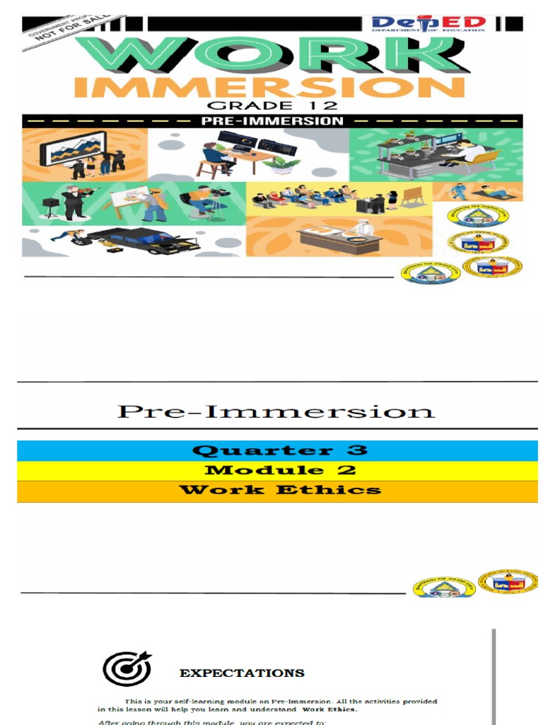 Work Immersion Module 2 | PDF